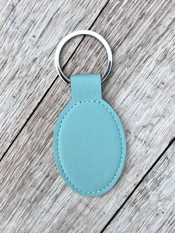 Laserable Leatherette Oval Keychain - KW Custom Creations 2